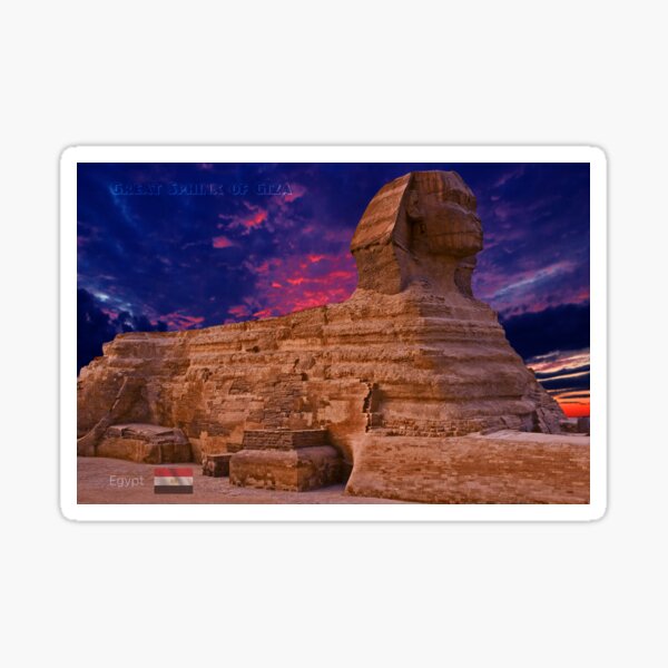 "Great Sphinx of Giza - egyptian sphinx" Sticker for Sale by ...