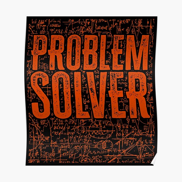 "Problem Solver: Complicated Equations of Engineering - Orange" Poster ...