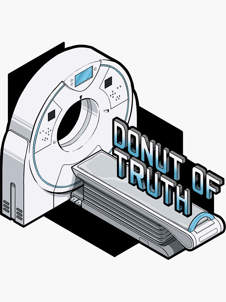 "Donut of truth - CT scanner isometric illustration" Sticker for Sale ...