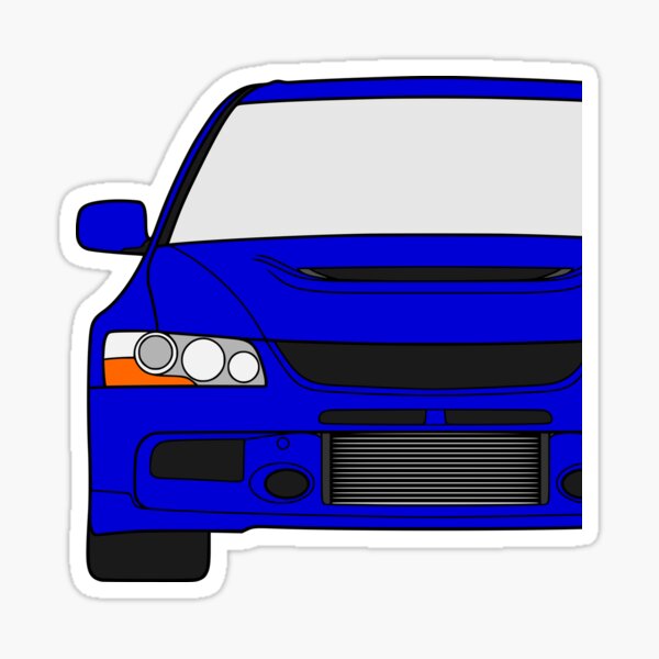 "Mitsubishi Lancer EVO IX blue color" Sticker for Sale by EdimDesign ...