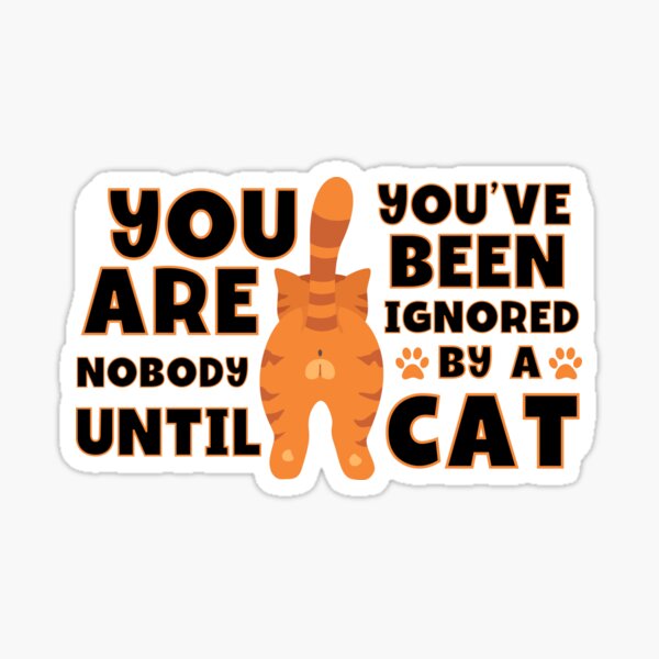"Ignored by a cat - funny cat butt" Sticker for Sale by EvergreenWhimsy ...
