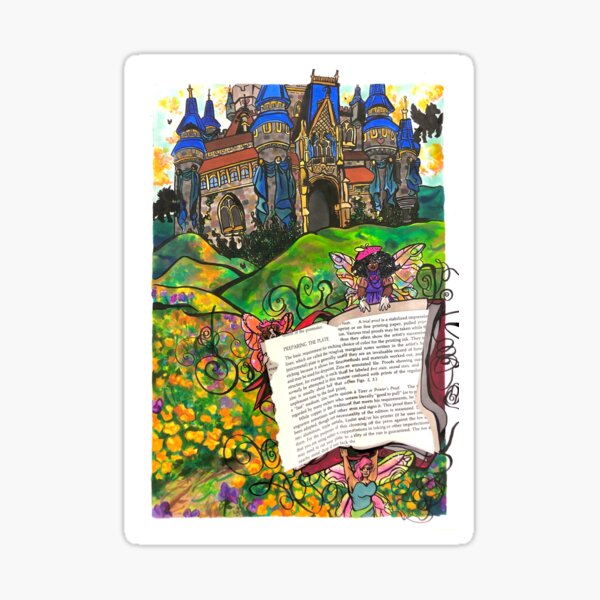 "Storybook Beginning Fantasy Scene" Sticker for Sale by Artistjensen ...