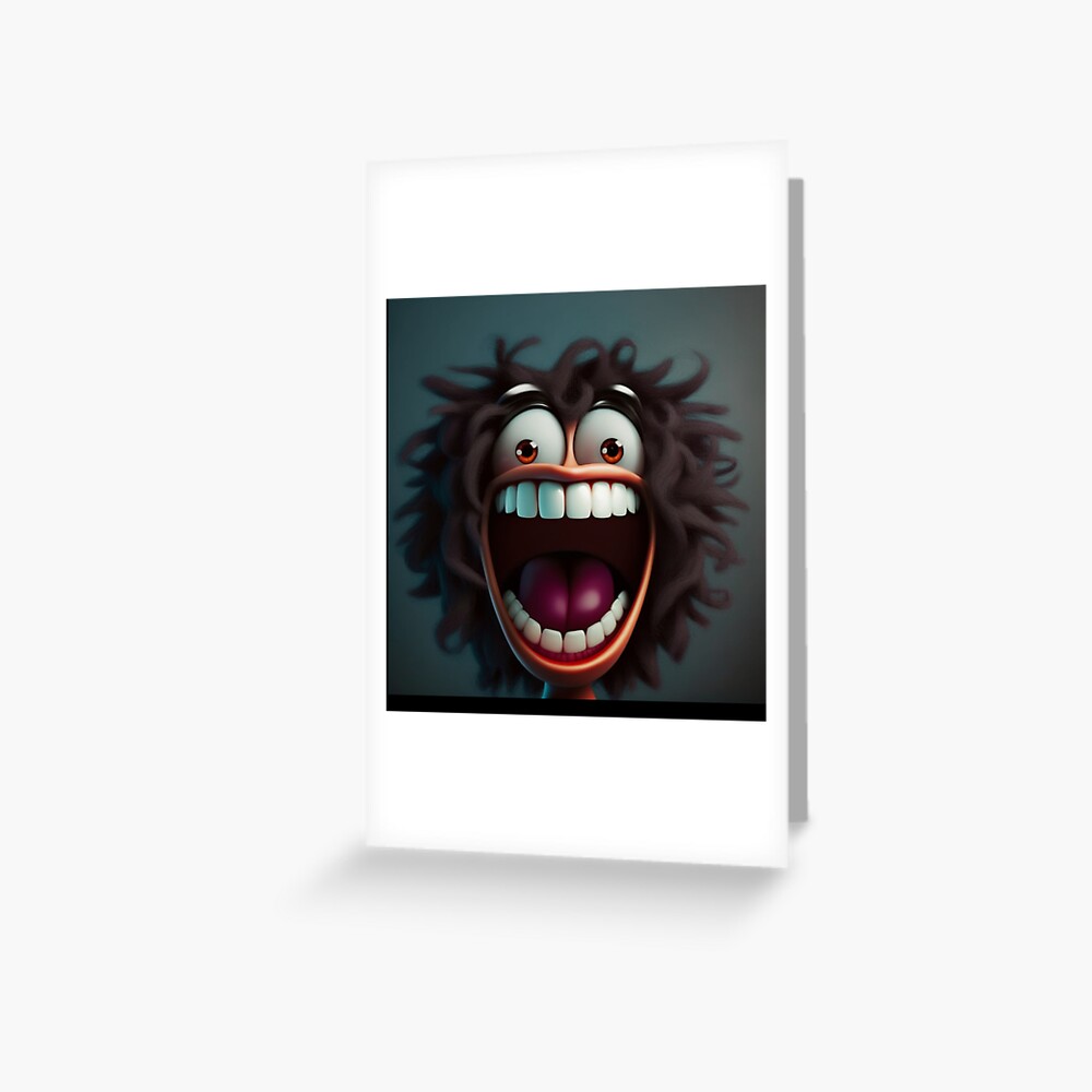 "Wacky goofy funny face design V2" Greeting Card for Sale by ...