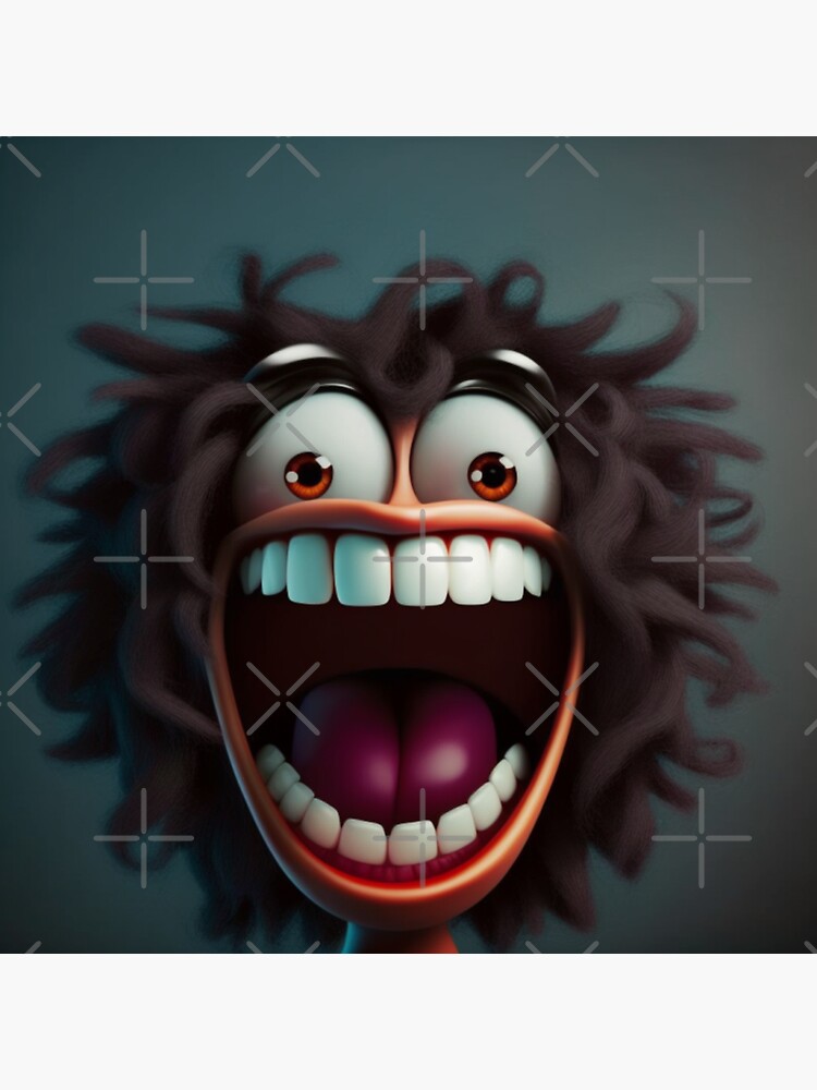 "Wacky goofy funny face design V2" Sticker for Sale by GlobalMatrixAI ...