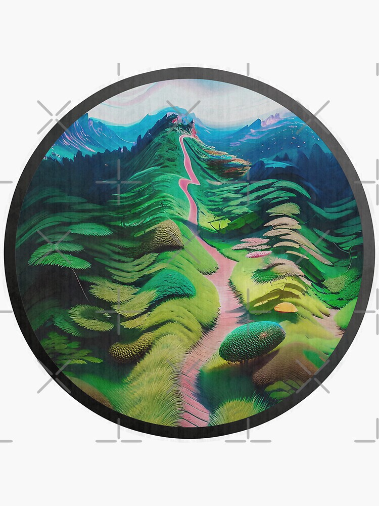 "Weird Psychedelic Valley" Sticker for Sale by Psychedelify | Redbubble