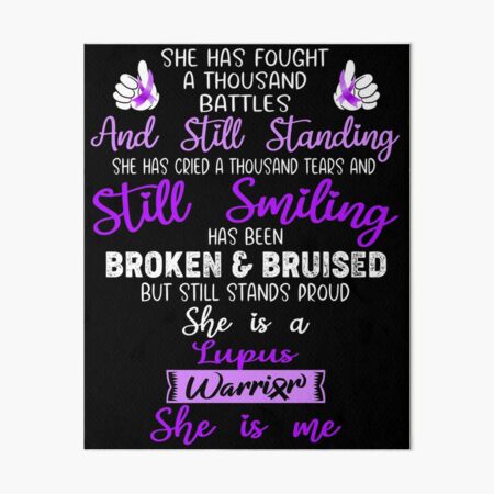 "Lupus Warrior SHE IS ME - Support Lupus Fighter Gifts" Art Board Print ...