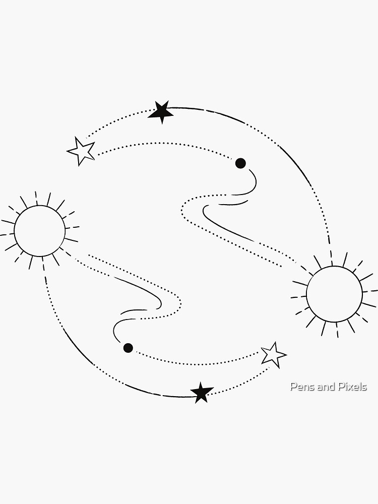"Planet Sketch Digital Download | Astrological Line Art Printable Art ...