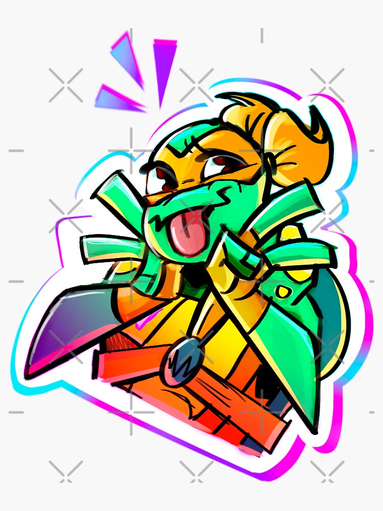 "Neon Mikey" Sticker for Sale by ccarmody101 | Redbubble