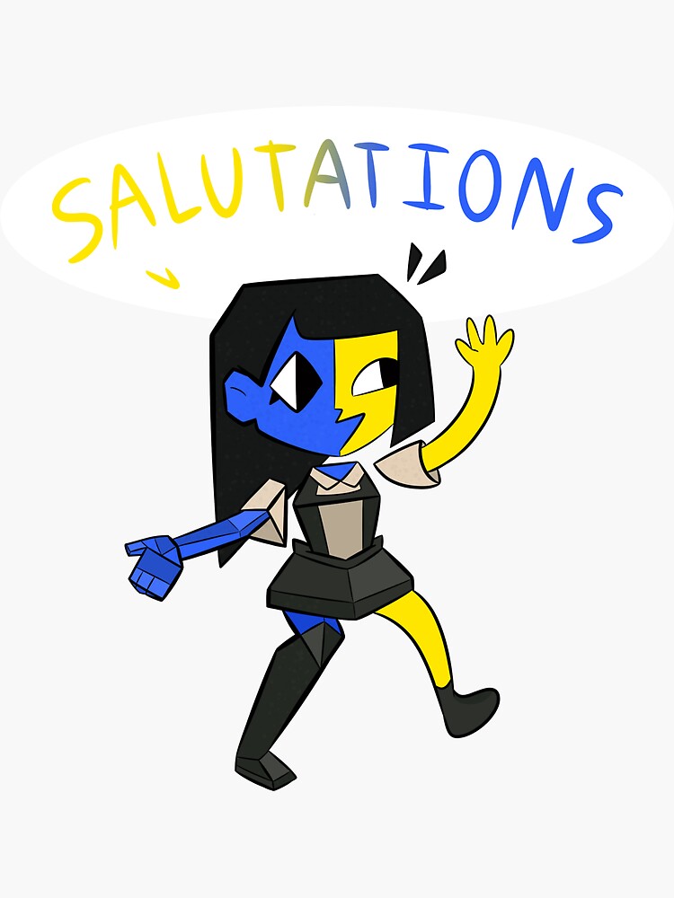 "SALUTATIONS - ENA" Sticker for Sale by CosmiK-Koto | Redbubble