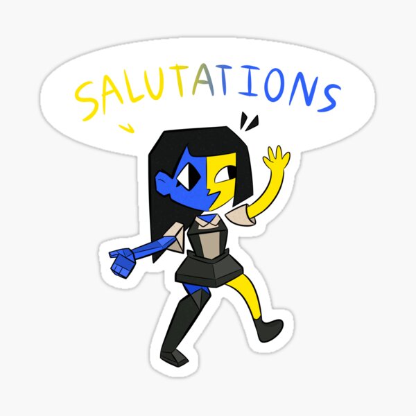 "SALUTATIONS - ENA" Sticker for Sale by CosmiK-Koto | Redbubble