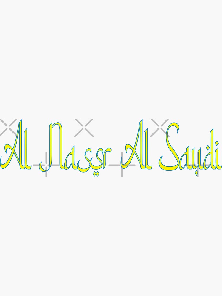 "Al Nassr Saudi Football Club Signs CR - نادي النصر السعودي" Sticker ...