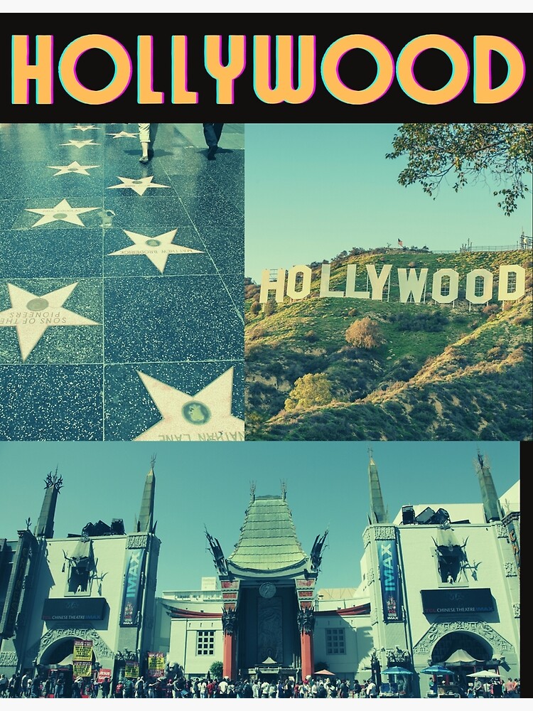 "Hollywood, California: Hollywood Sign" Poster for Sale by Planet Agora ...