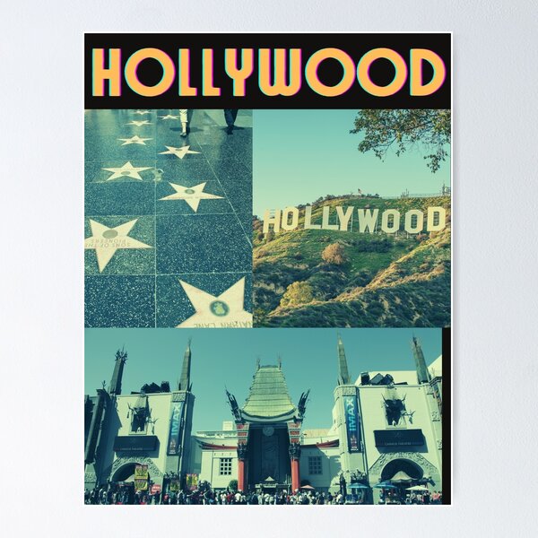 "Hollywood, California: Hollywood Sign" Poster for Sale by Planet Agora ...