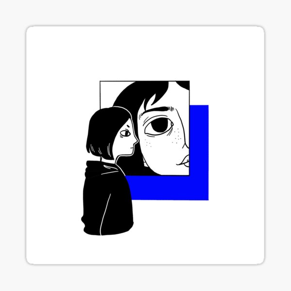 "Self-reflection" Sticker for Sale by DunphyArt | Redbubble