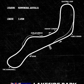 "Lakeside Park Raceway Map" Sticker for Sale by WaveyJane | Redbubble