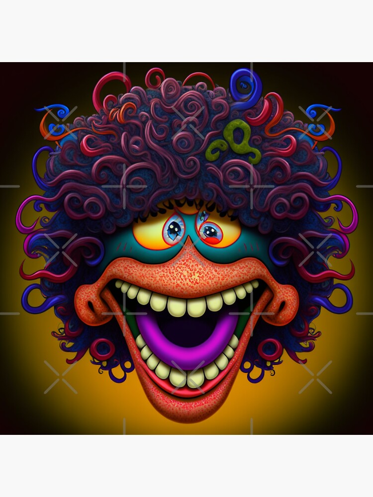 "Wacky goofy funny face design V7" Sticker for Sale by GlobalMatrixAI ...