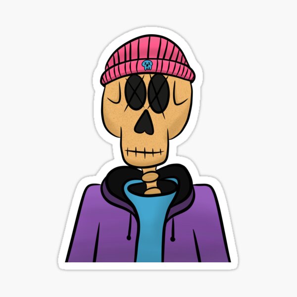 "Skull guy" Sticker for Sale by XavierNicholls | Redbubble