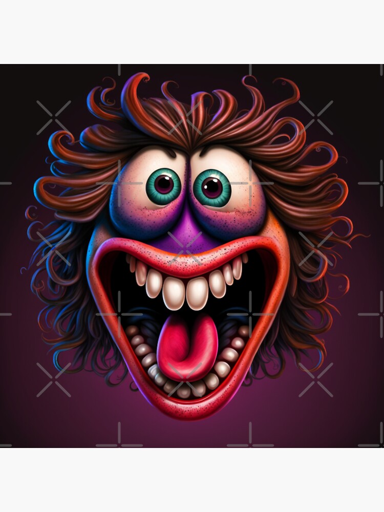 "Wacky goofy funny face design V8" Sticker for Sale by GlobalMatrixAI ...