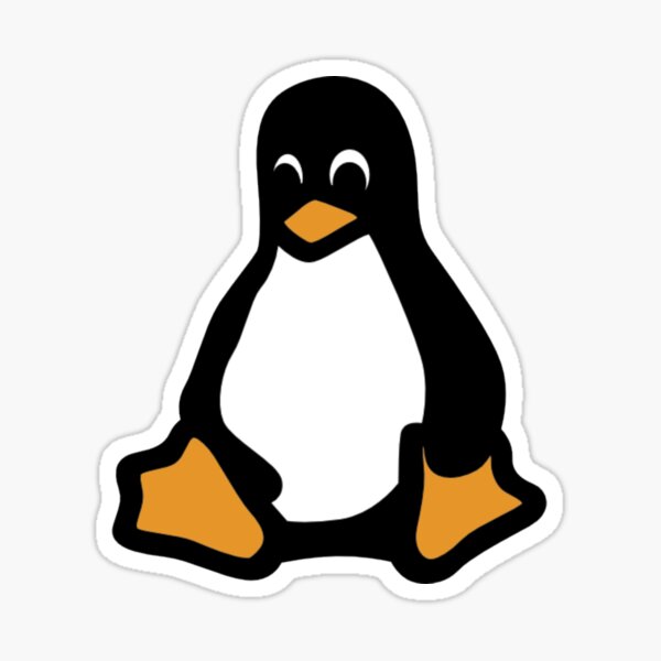 "linux tux demented" Sticker for Sale by BluePencilArt | Redbubble