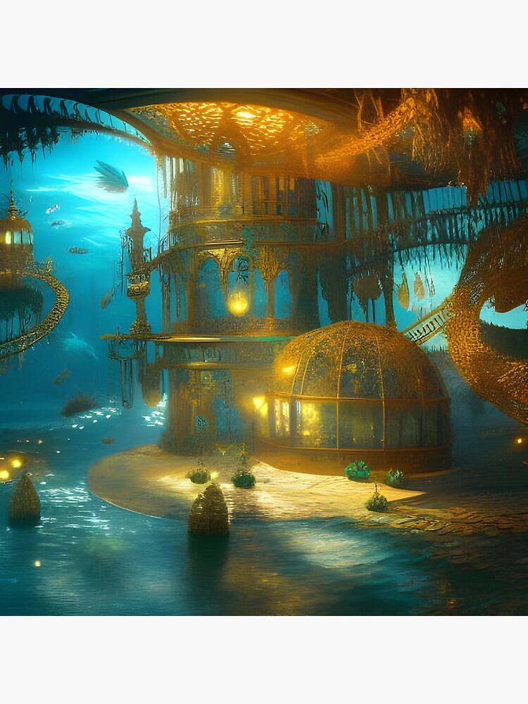 "Atlantis" Sticker for Sale by ai-gen-art | Redbubble