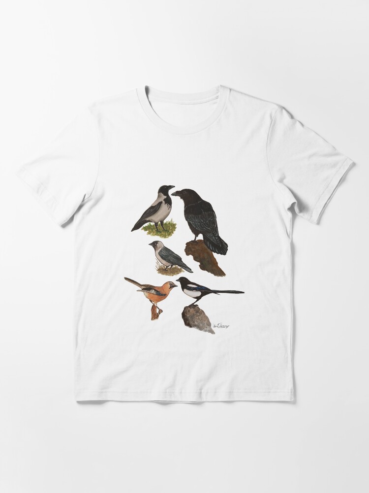 "Corvidae birds " T-shirt for Sale by idaeriksson | Redbubble | corvidae t-shirts - corvids t ...