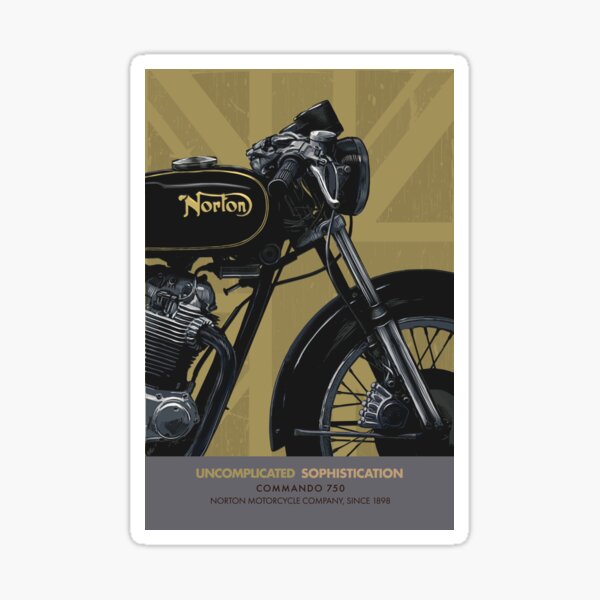 "Commando" Sticker for Sale by LuckyMotoCo | Redbubble