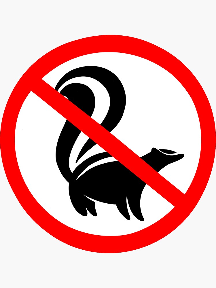 "No Skunk Zone" Sticker for Sale by CShawDesigns | Redbubble