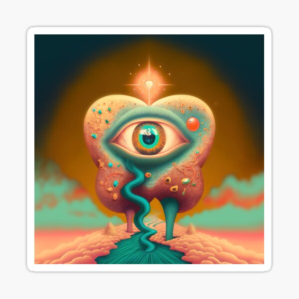 "Pixie Dust and Acid Dreams: A Surreal Illustration" Sticker for Sale ...