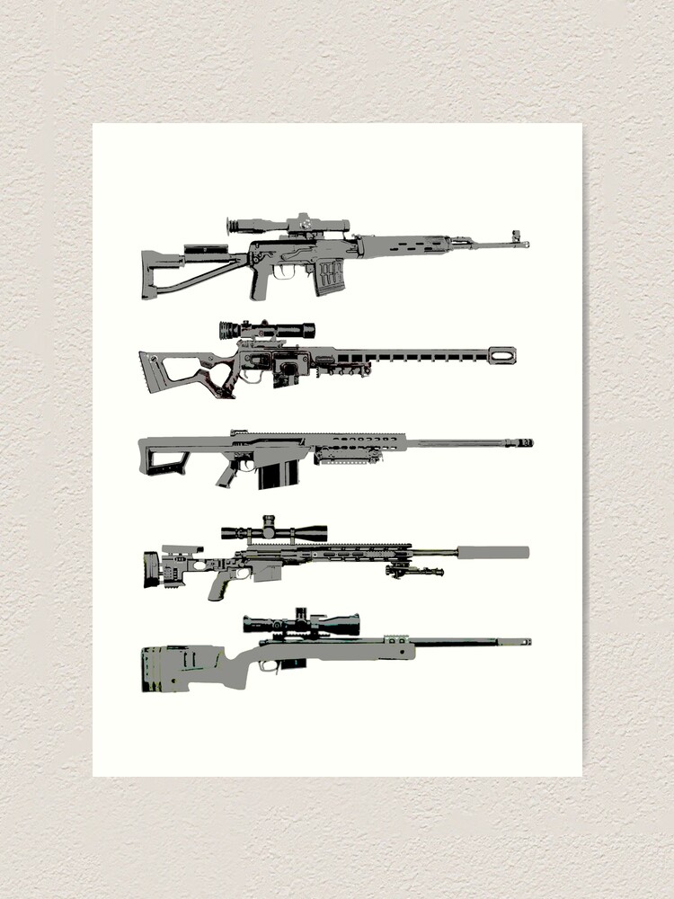 "Sniper Rifles" Art Print for Sale by thesamba | Redbubble