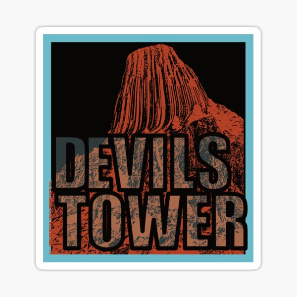 "Devils Tower Art" Sticker for Sale by SchoolProjects | Redbubble