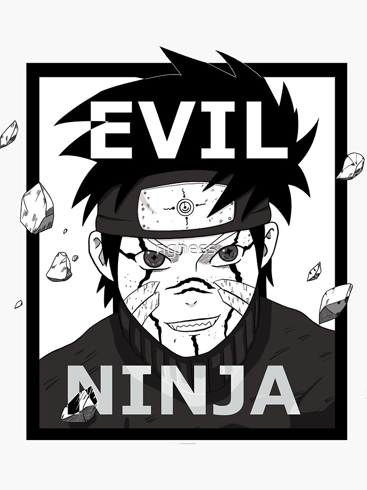 "Evil Ninja From Hidden Leaf" Sticker for Sale by ngness | Redbubble