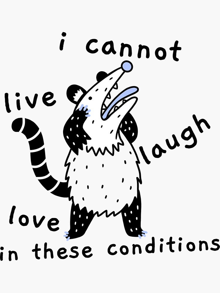 "Opossum Live Laugh Love | I Cannot Live Laugh Love In These Conditions ...