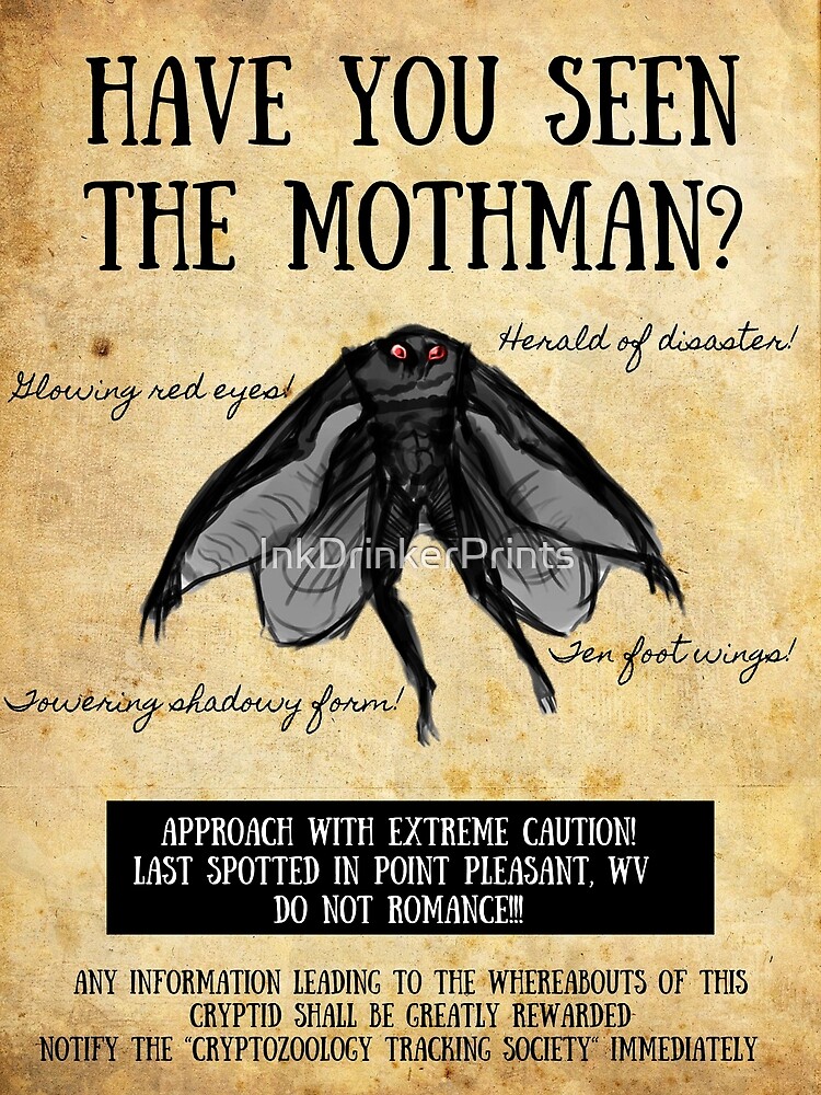 "Have You Seen The Mothman Wanted Poster" Poster for Sale by Eldritch ...