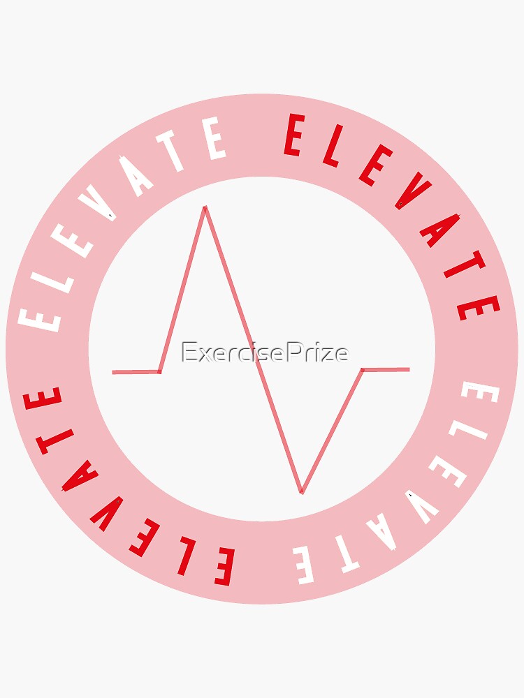 "Ringed Elevate Symbol" Sticker for Sale by ExercisePrize | Redbubble
