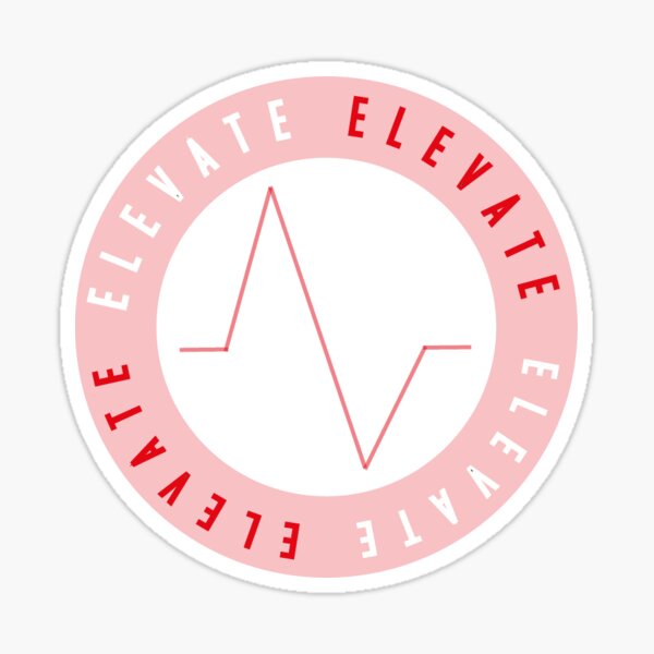 "Ringed Elevate Symbol" Sticker for Sale by ExercisePrize | Redbubble