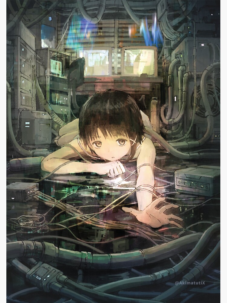 "Serial Experiments Lain" Sticker for Sale by talay-fonttns | Redbubble