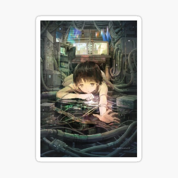"Serial Experiments Lain" Sticker for Sale by talay-fonttns | Redbubble