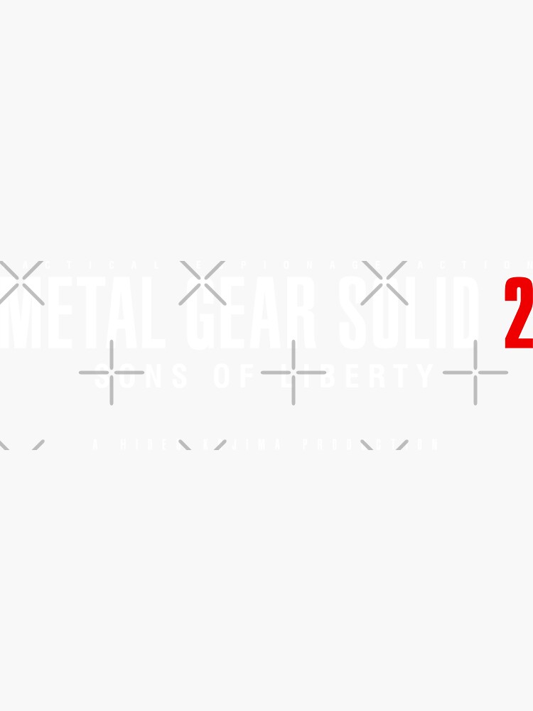 "MGS 2 - Metal Gear Solid - Logo Negative" Sticker for Sale by Gearpets ...