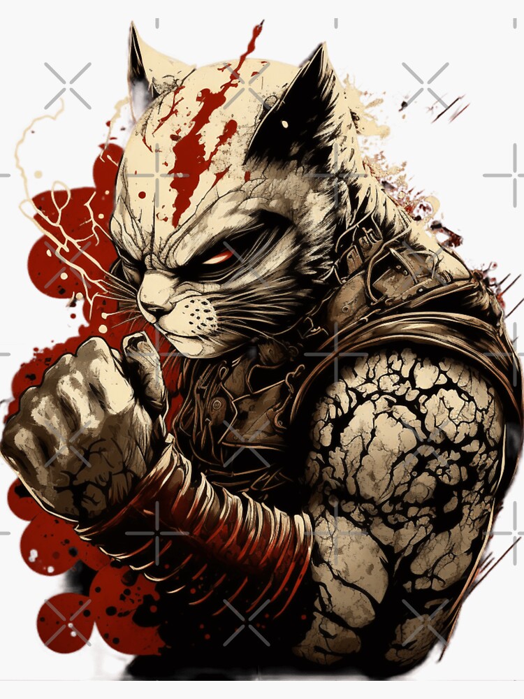 "Corrupted Cat " Sticker for Sale by reneromt | Redbubble