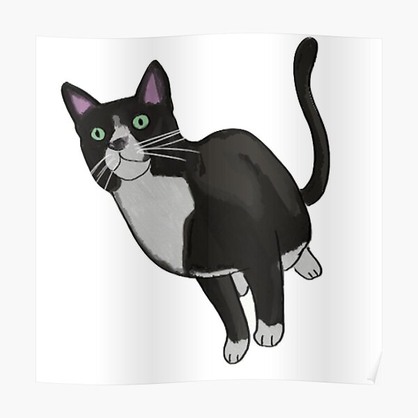 "Tim the Cat" Poster by ButteredDoodles | Redbubble