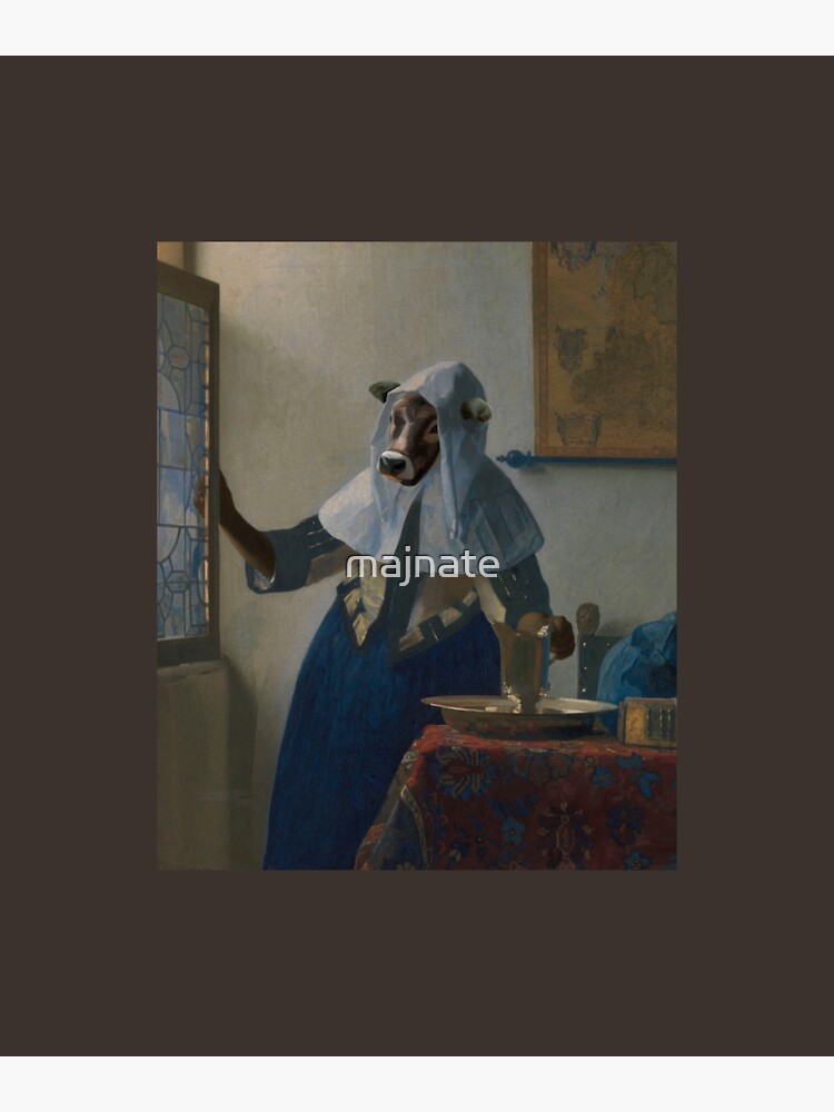 "Fancy Bovine A Cow Oil Painting Portrait Design" Sticker for Sale by ...