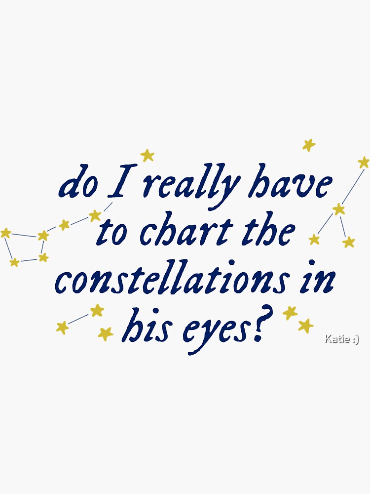 "High Infidelity Taylor Swift Lyrics Constellation Sticker" Sticker for Sale by bygrace-co ...