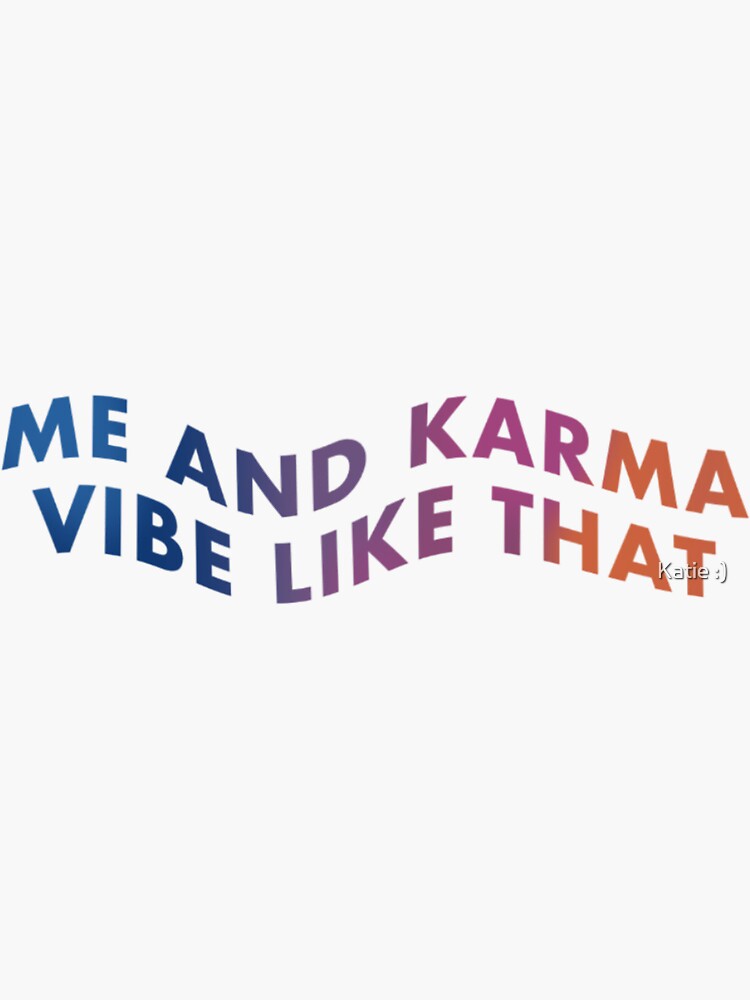 "Taylor Swift Karma Lyrics Aesthetic Album Sticker" Sticker for Sale by ...