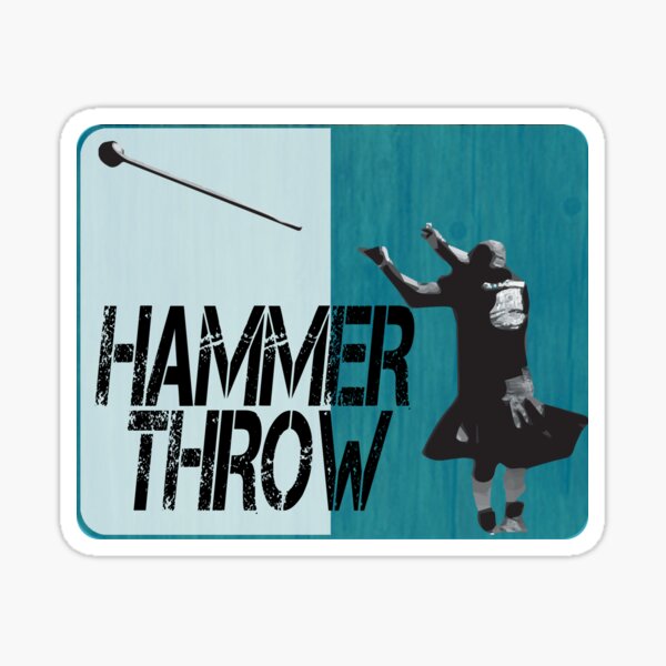 "Classic Hammer Throw " Sticker for Sale by Insaneluck | Redbubble
