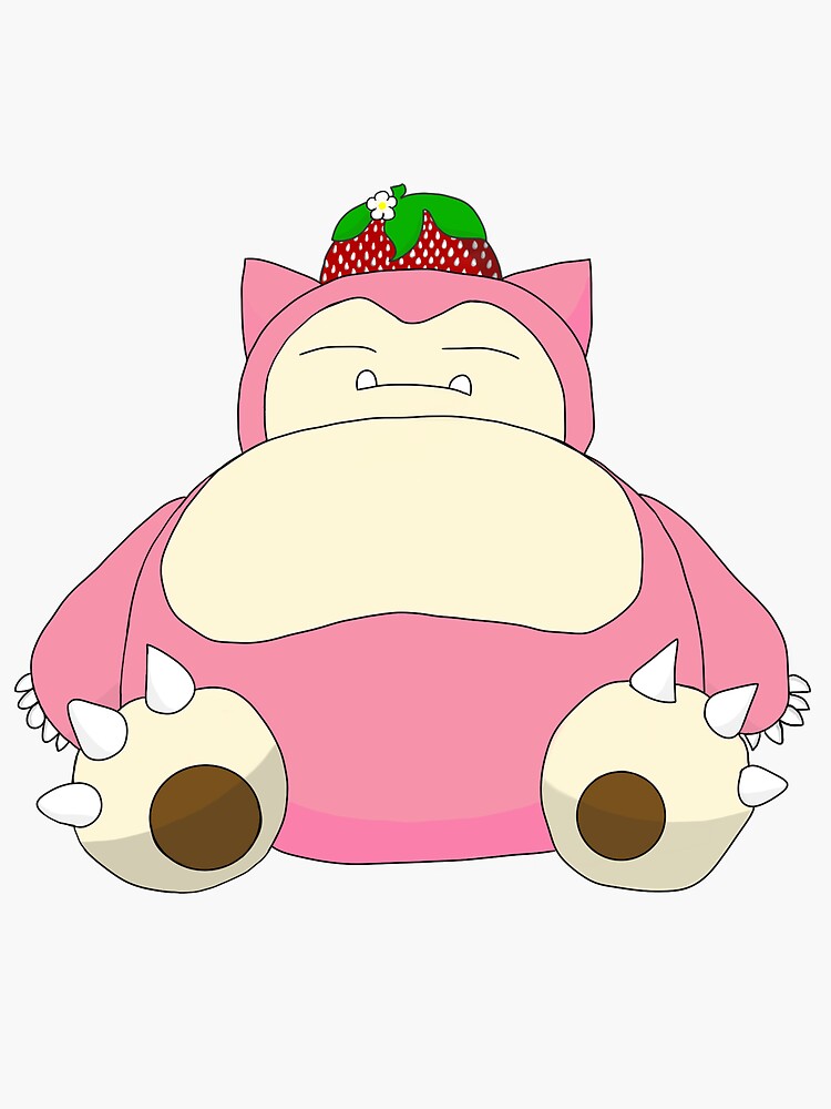 "Strawberry sleepy" Sticker for Sale by giga-whale | Redbubble