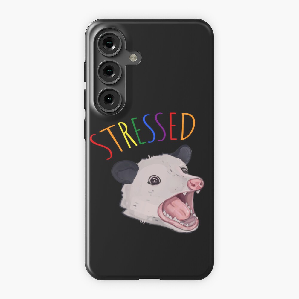 "Rainbow Anxiety Stress Possum, Cute screaming Opossum" Sticker for ...