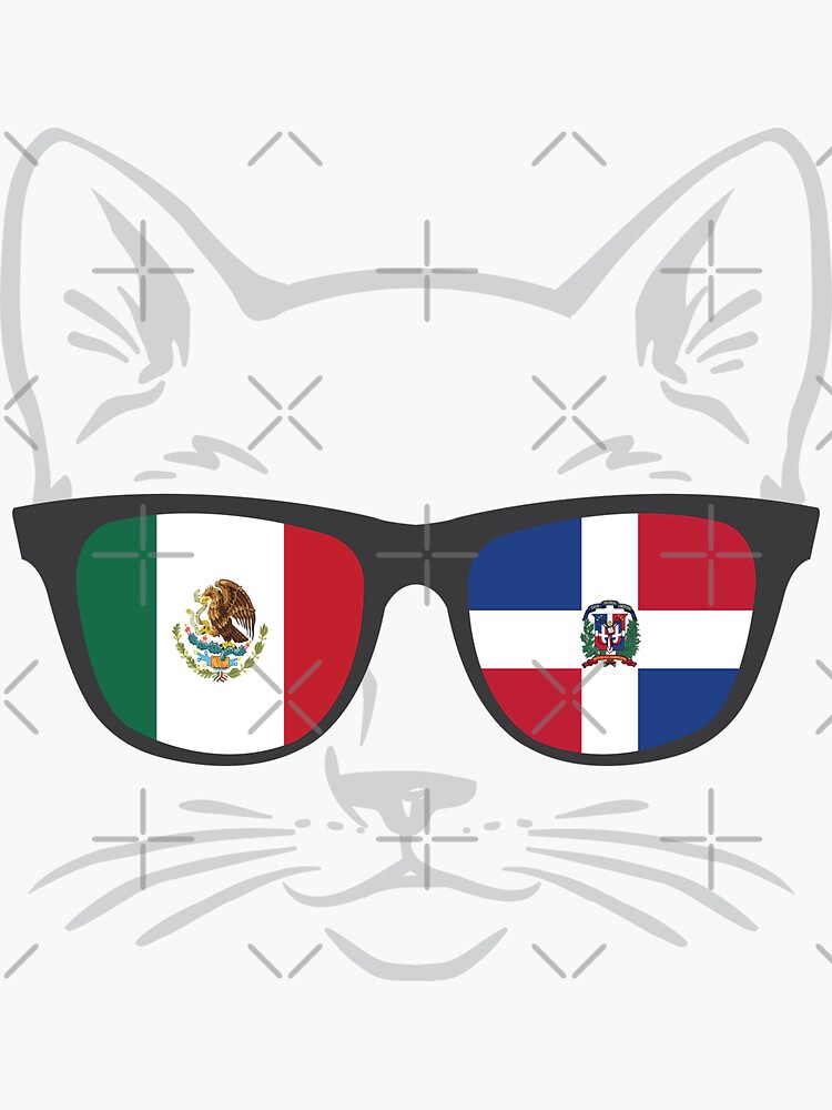 "Mexican Dominican shirt Half Dominican and Half Mexican flag, Cat with ...