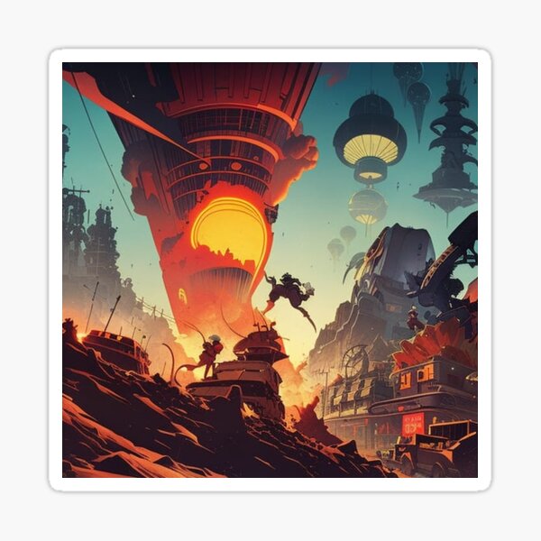 "Apocalyptic battle" Sticker for Sale by GeekQuote | Redbubble