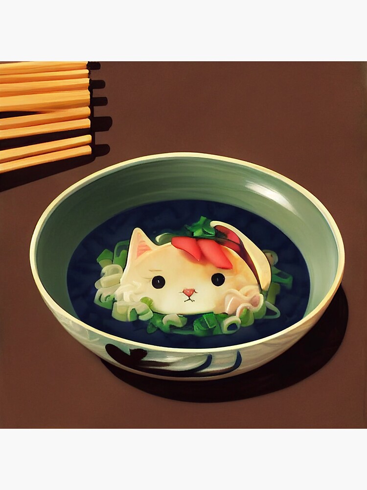 "Kawaii Ramen Cat 可愛いラーメン猫" Sticker for Sale by Yenbox | Redbubble