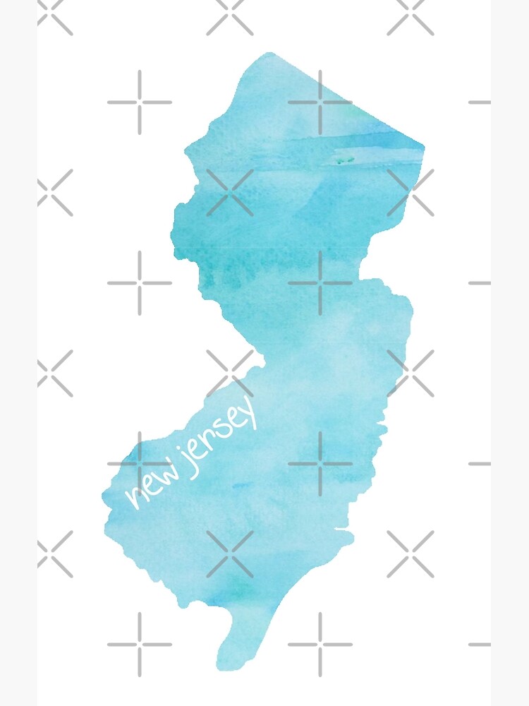 "New Jersey State Watercolor" Canvas Print for Sale by Jamie Maher ...